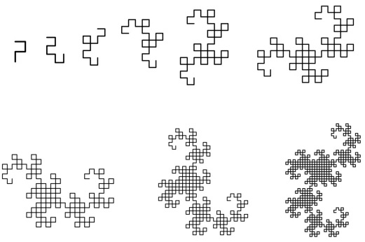 This pattern is called the dragon fractal , but has since become known as the "Jurassic Park ...